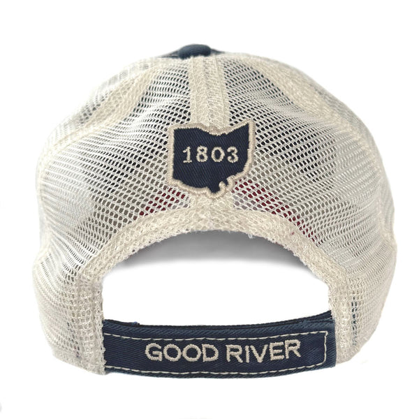 Ohio Flag Hat Trucker - Blue – Good River